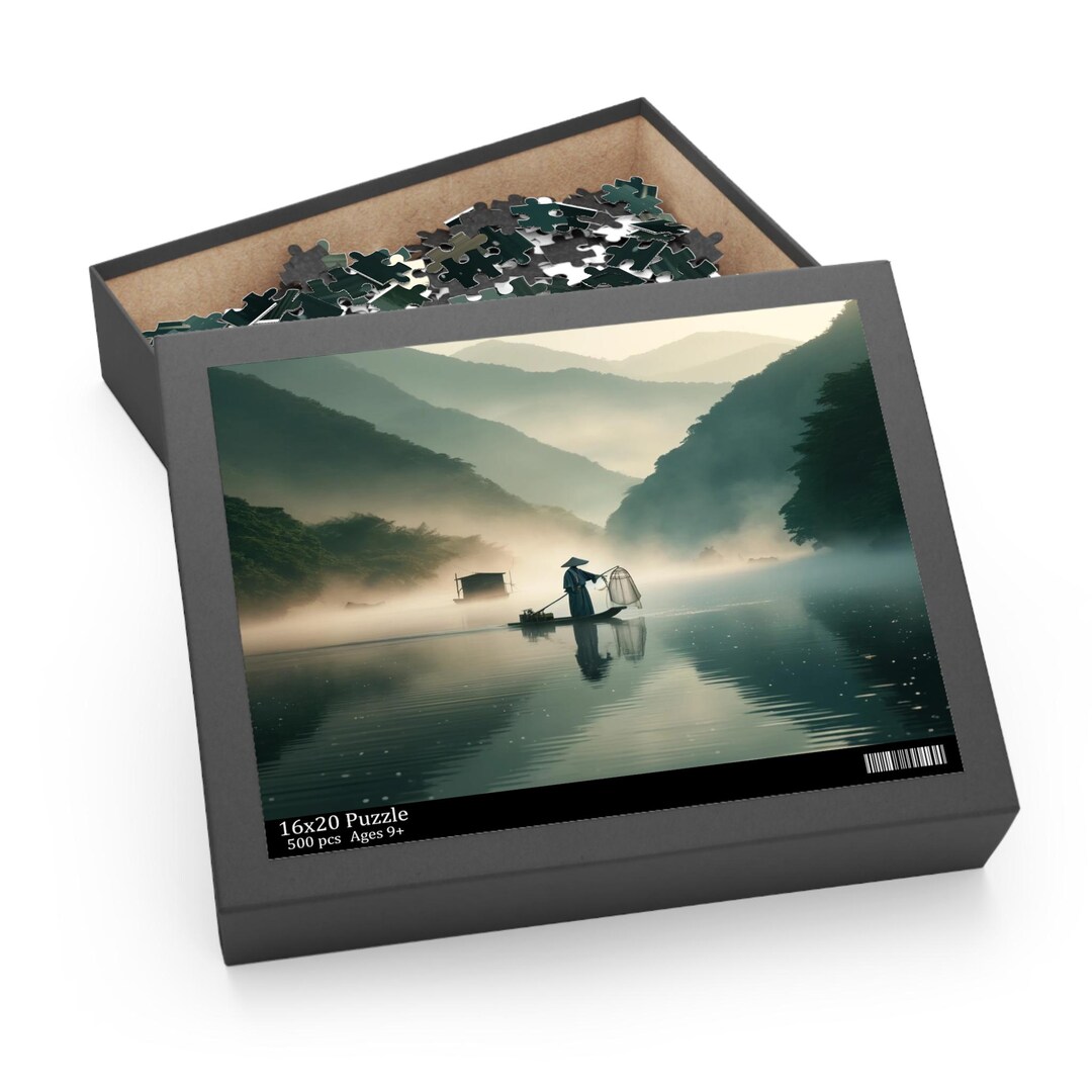 Puzzle, Secret River and Fisherman's Poem, Japanese Design, Relaxing ...