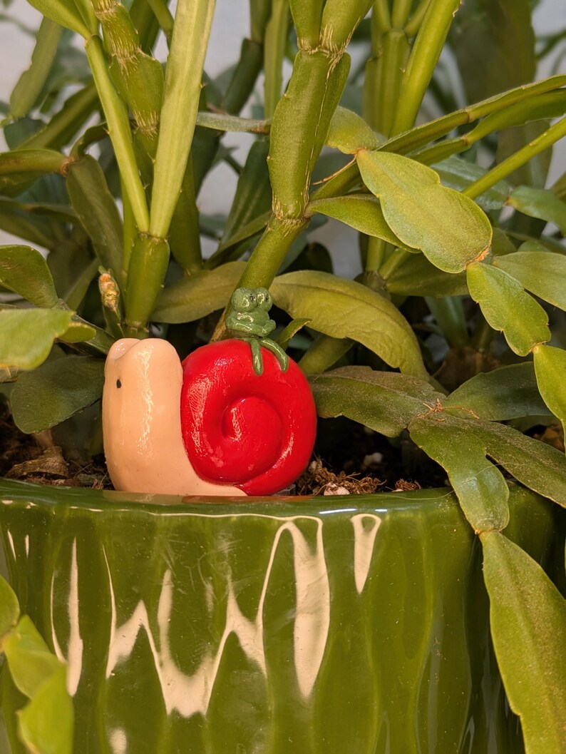 Snails With Hats Polymer Clay Desk Friend - Etsy