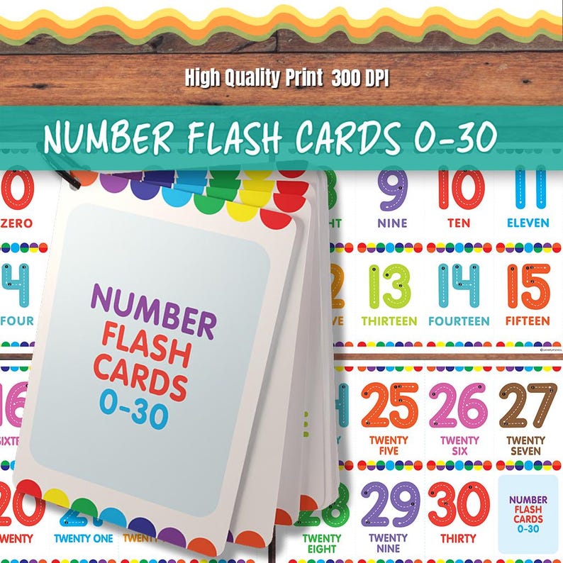 Number Flashcards With Tracing Numbers, Preschool Counting Flashcards ...