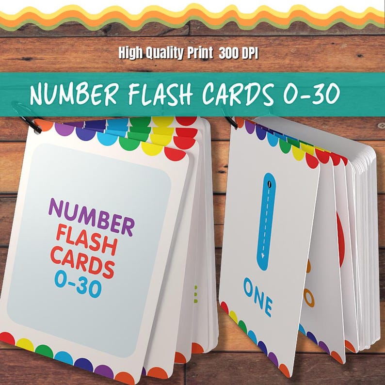 Number Flashcards With Tracing Numbers, Preschool Counting Flashcards ...