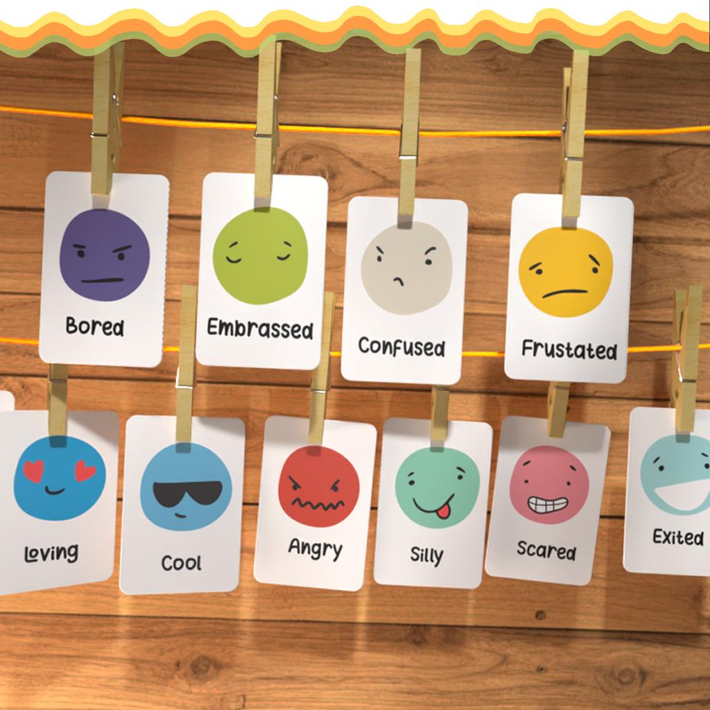 Feeling and Emotions Matching Activity + Flashcards - Etsy