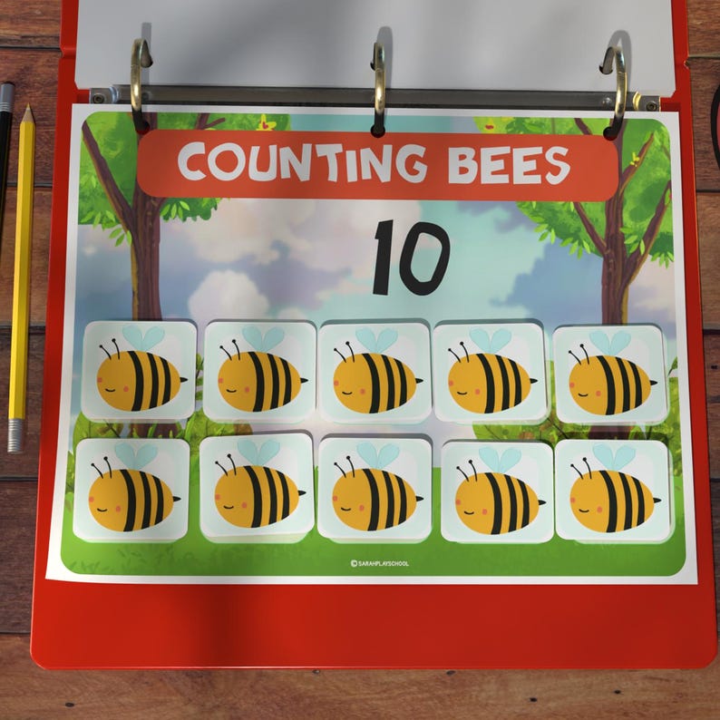 Counting Bees Matching Activity - Etsy