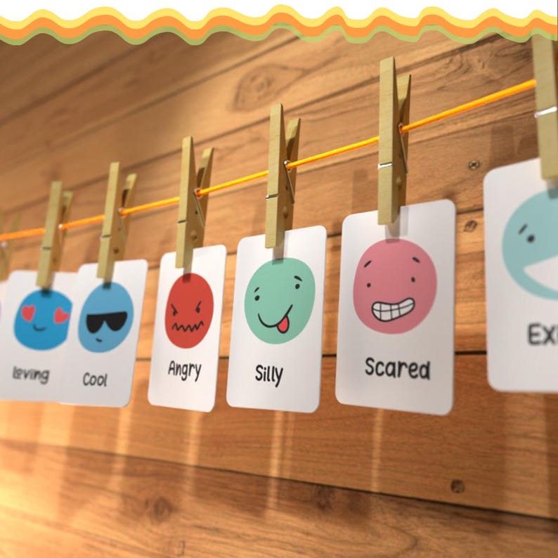 Feeling and Emotions Matching Activity + Flashcards - Etsy