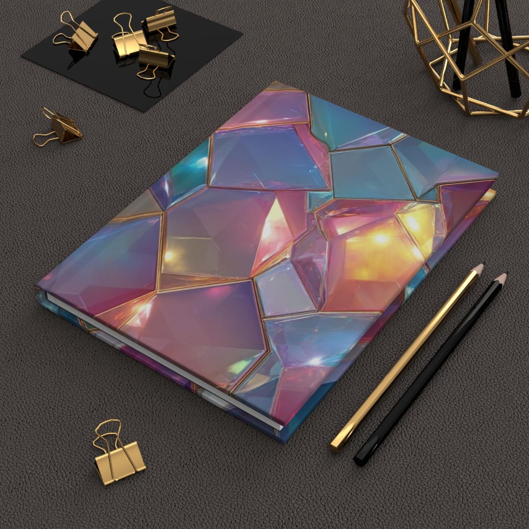 Geometric Hardcover Journal, Brightly Colored Notebook, Student Gift - Etsy