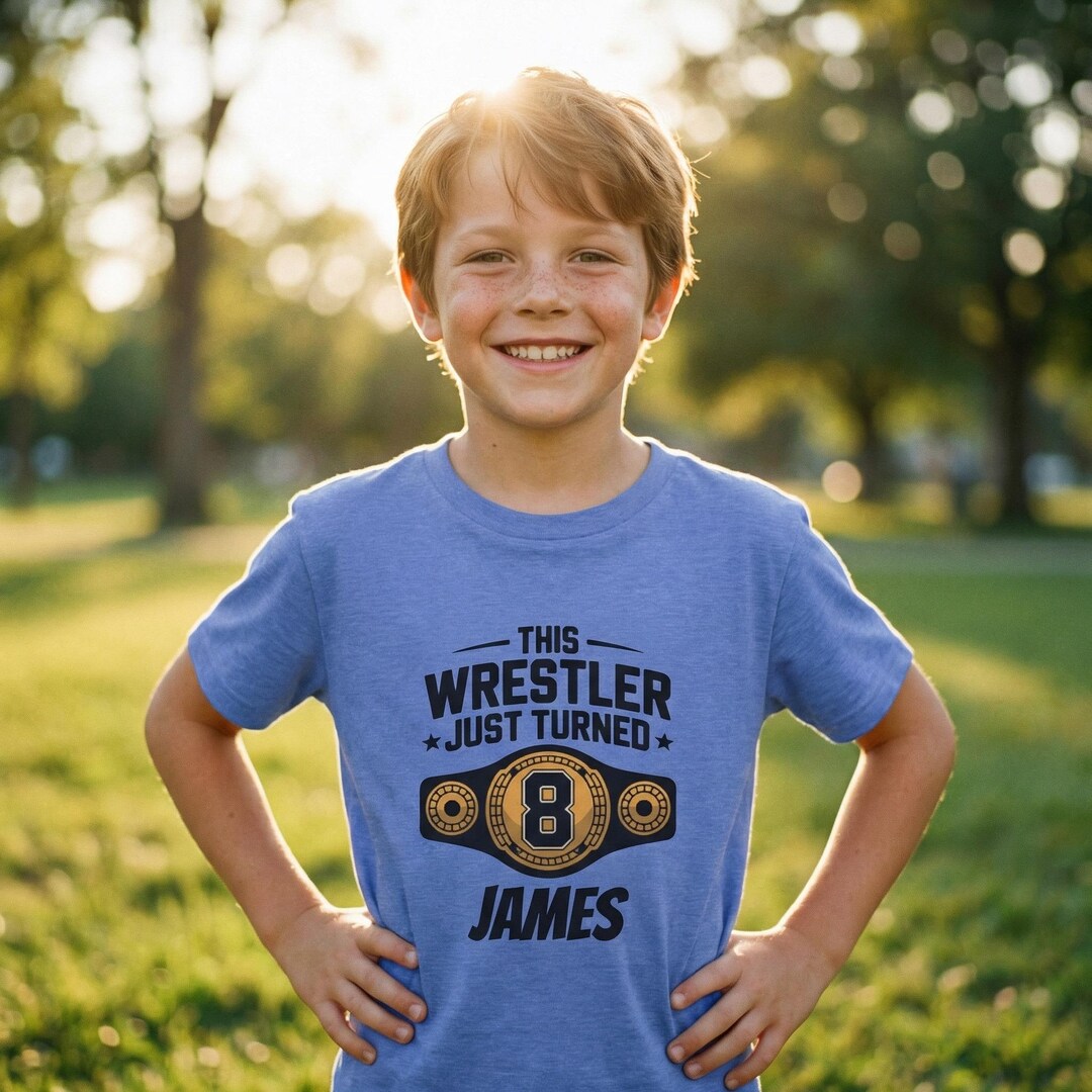 Personalized This Wrestler Just Turned 8 Youth Shirt - Custom Name ...