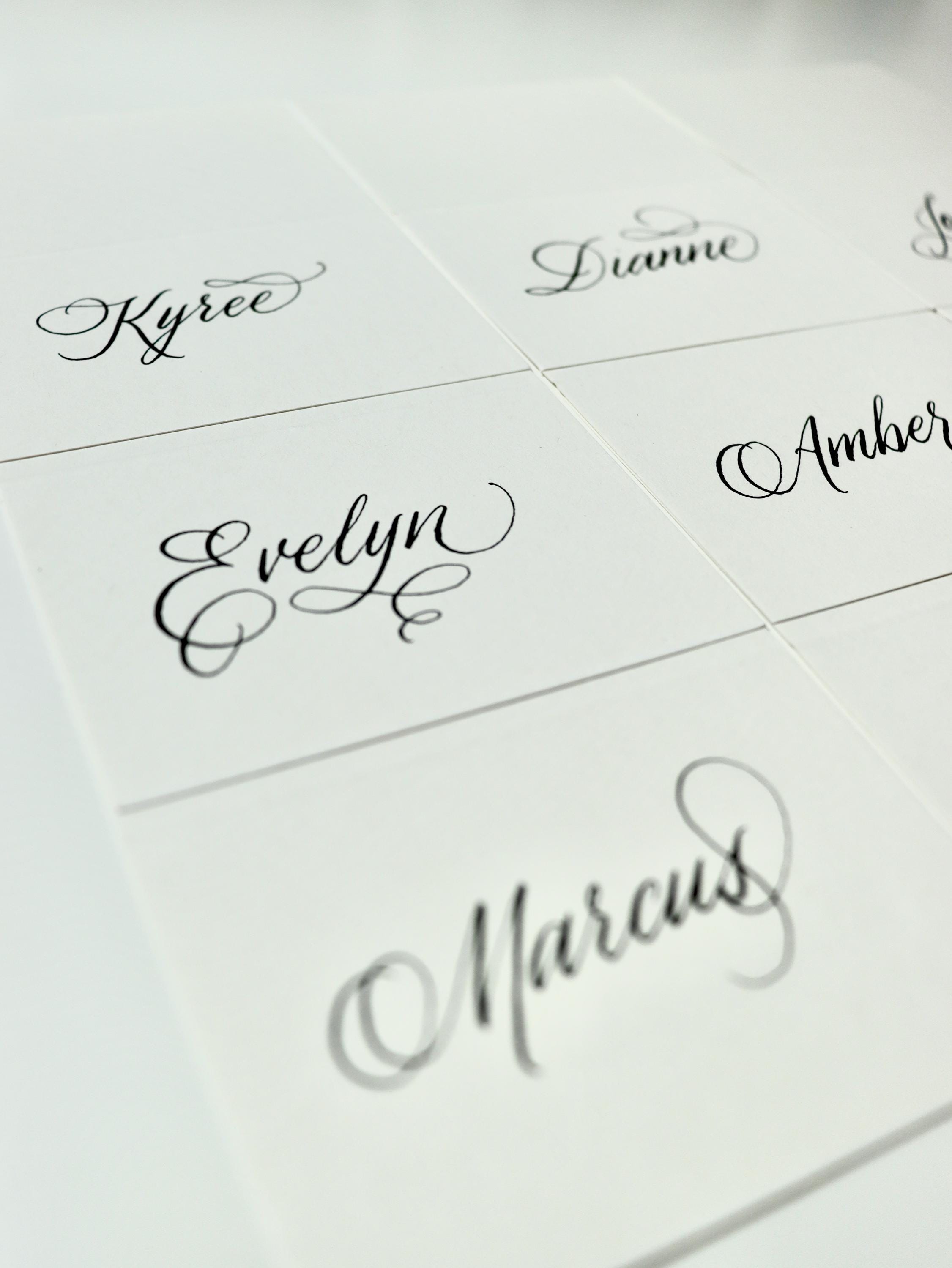 Wedding Place Cards / Handwritten Name Cards / Custom Calligraphy - Etsy