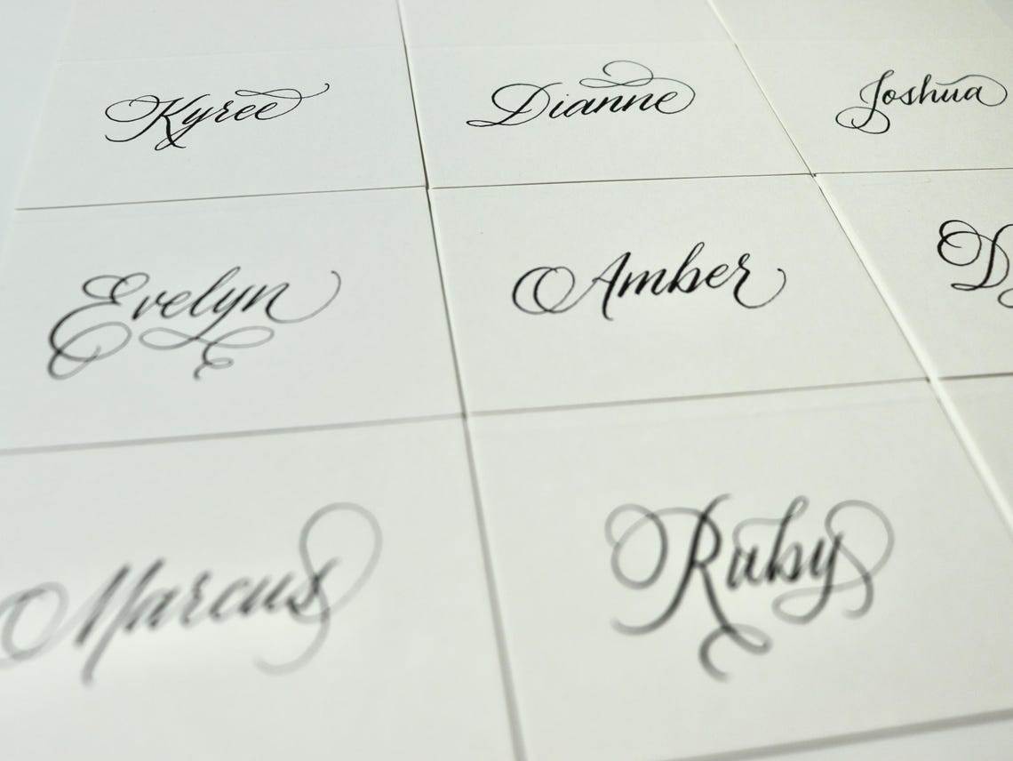 Wedding Place Cards / Handwritten Name Cards / Custom Calligraphy - Etsy