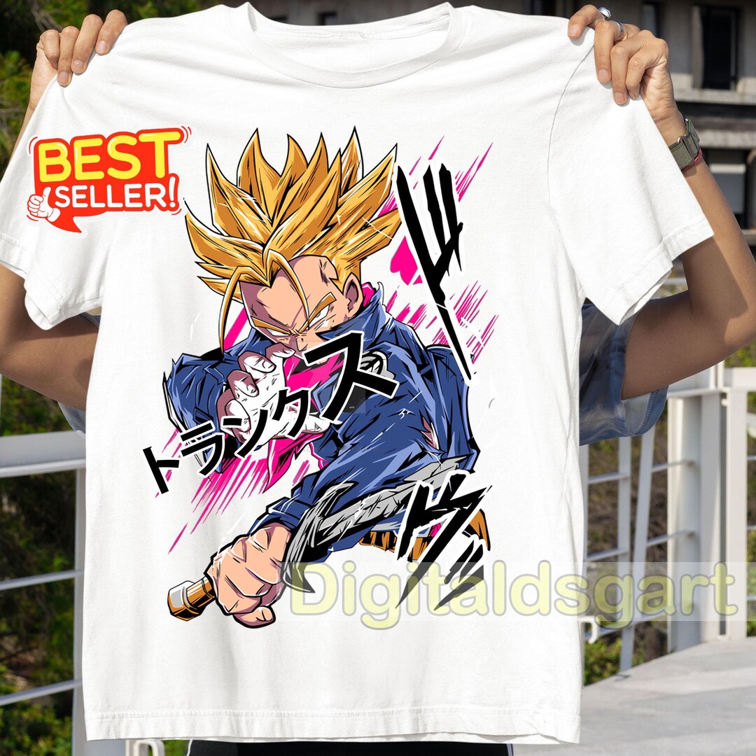 Vintage 90s Design Shirt Trunks Super Saiyan – 90s Anime Hero Vibes ...