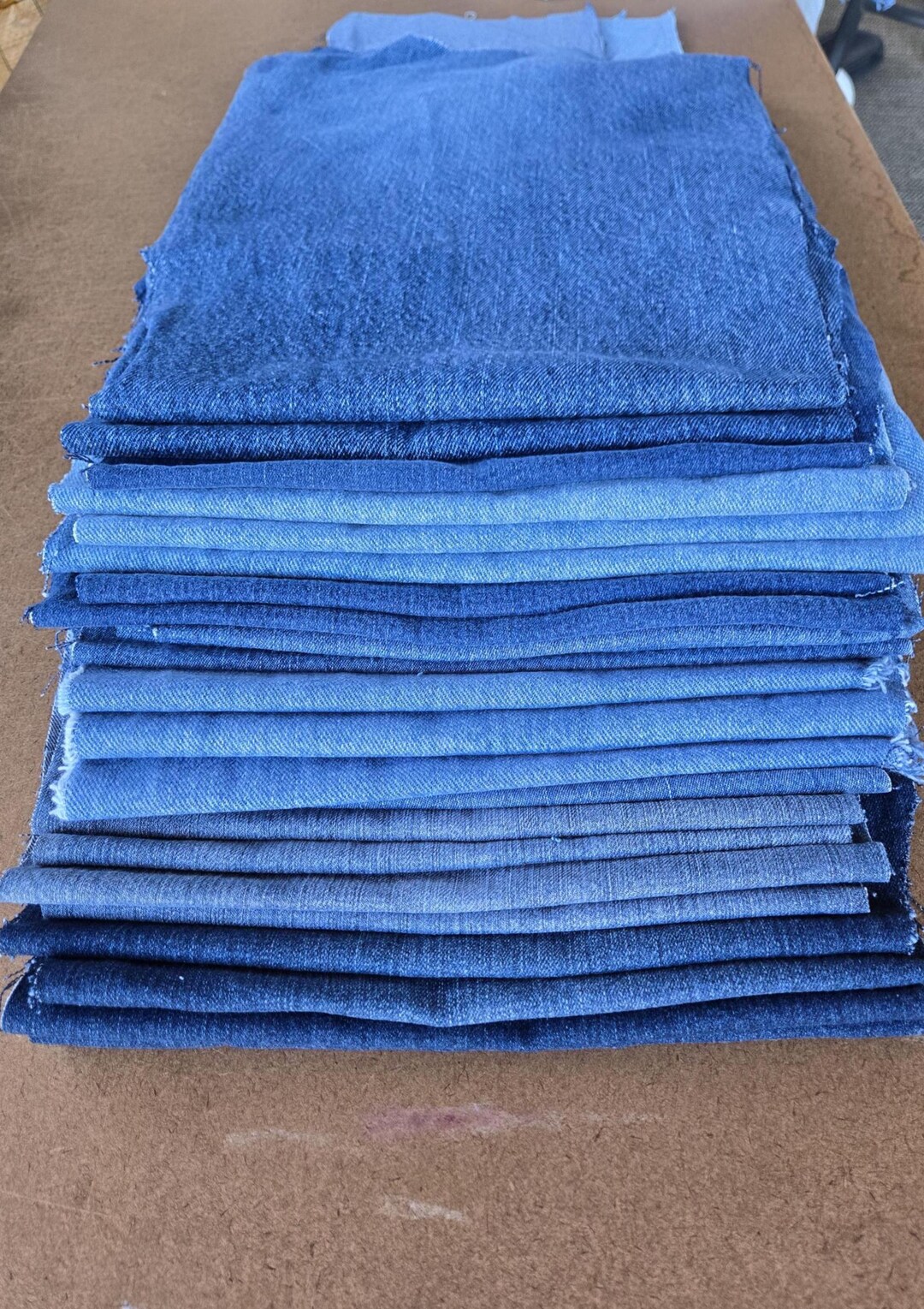 30 Upcycled Jean Legs: Blue Jean Fabric, Pieces for Crafts, Denim ...