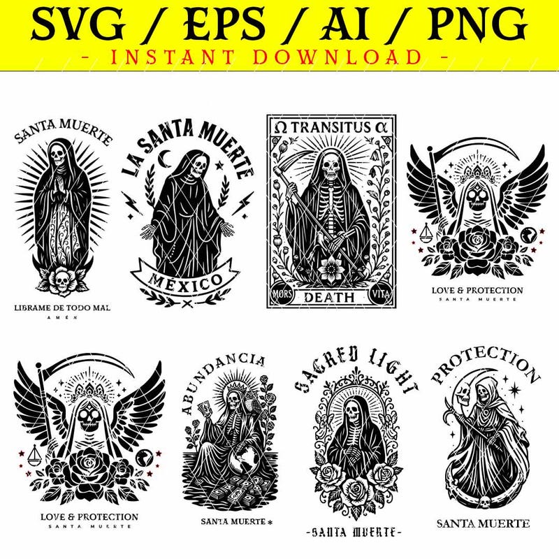 Santa Muerte Patterns - Etsy