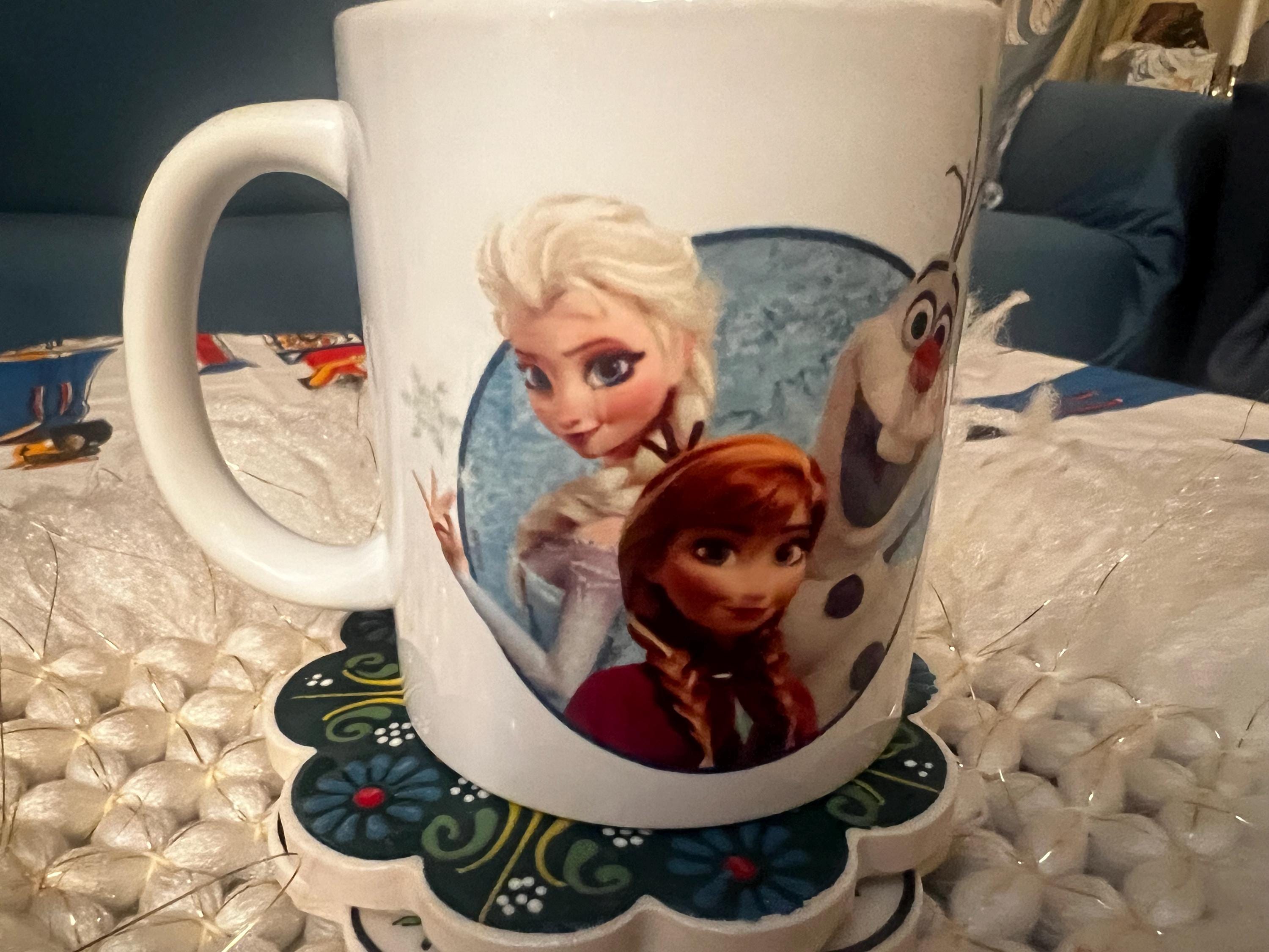 Frozen Coffee Mug With Elsa, Anna, and Olaf - Etsy