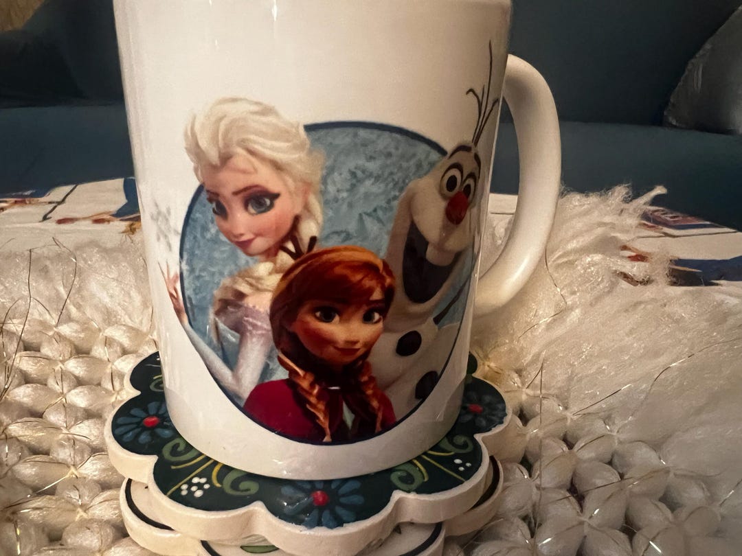 Frozen Coffee Mug With Elsa, Anna, and Olaf - Etsy