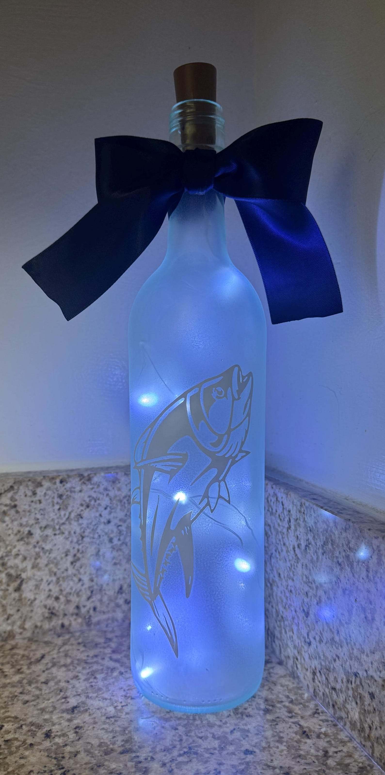 Tuna Lighted Wine Bottle - Etsy