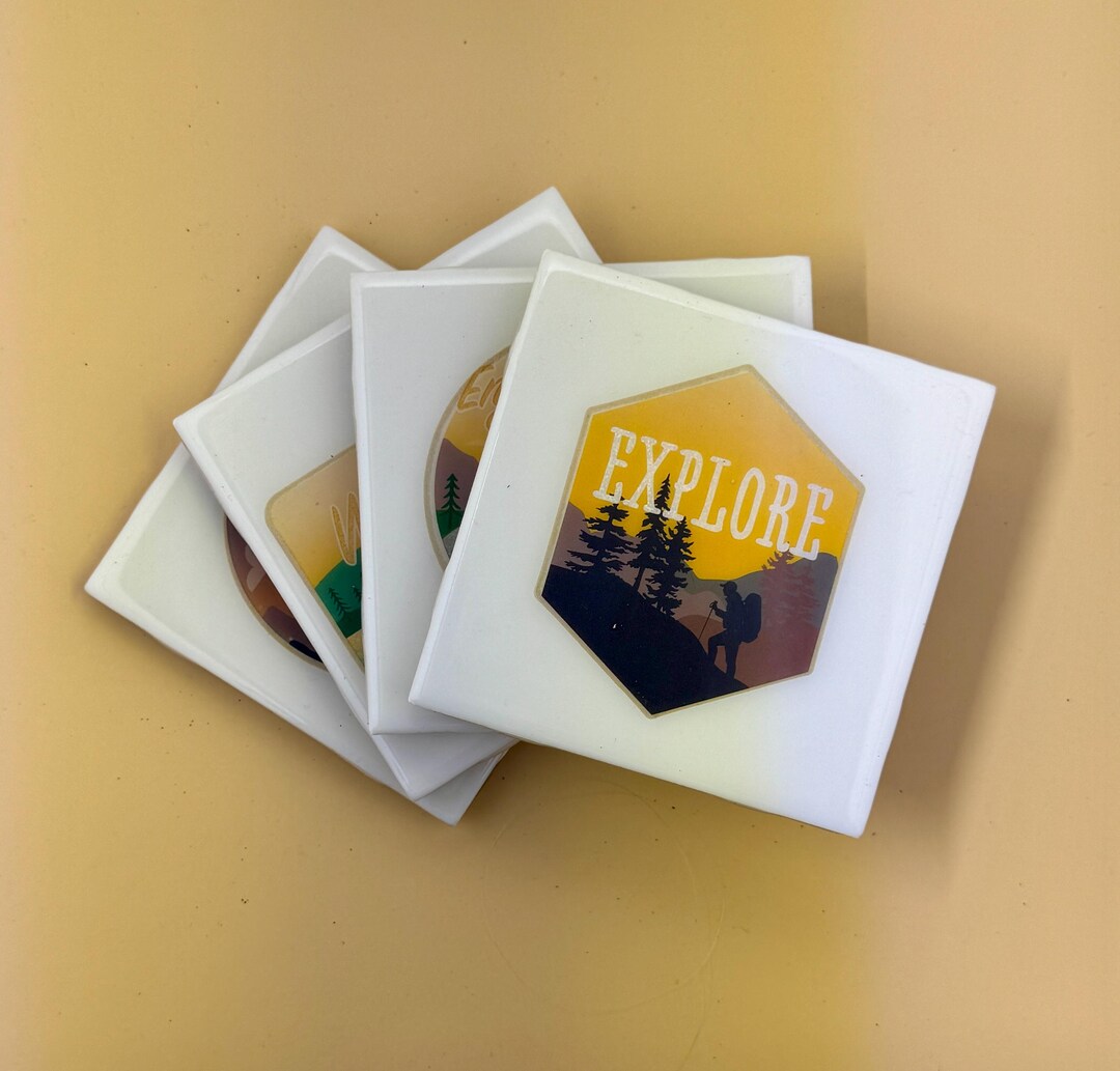 Adventure Tile Coasters - Etsy