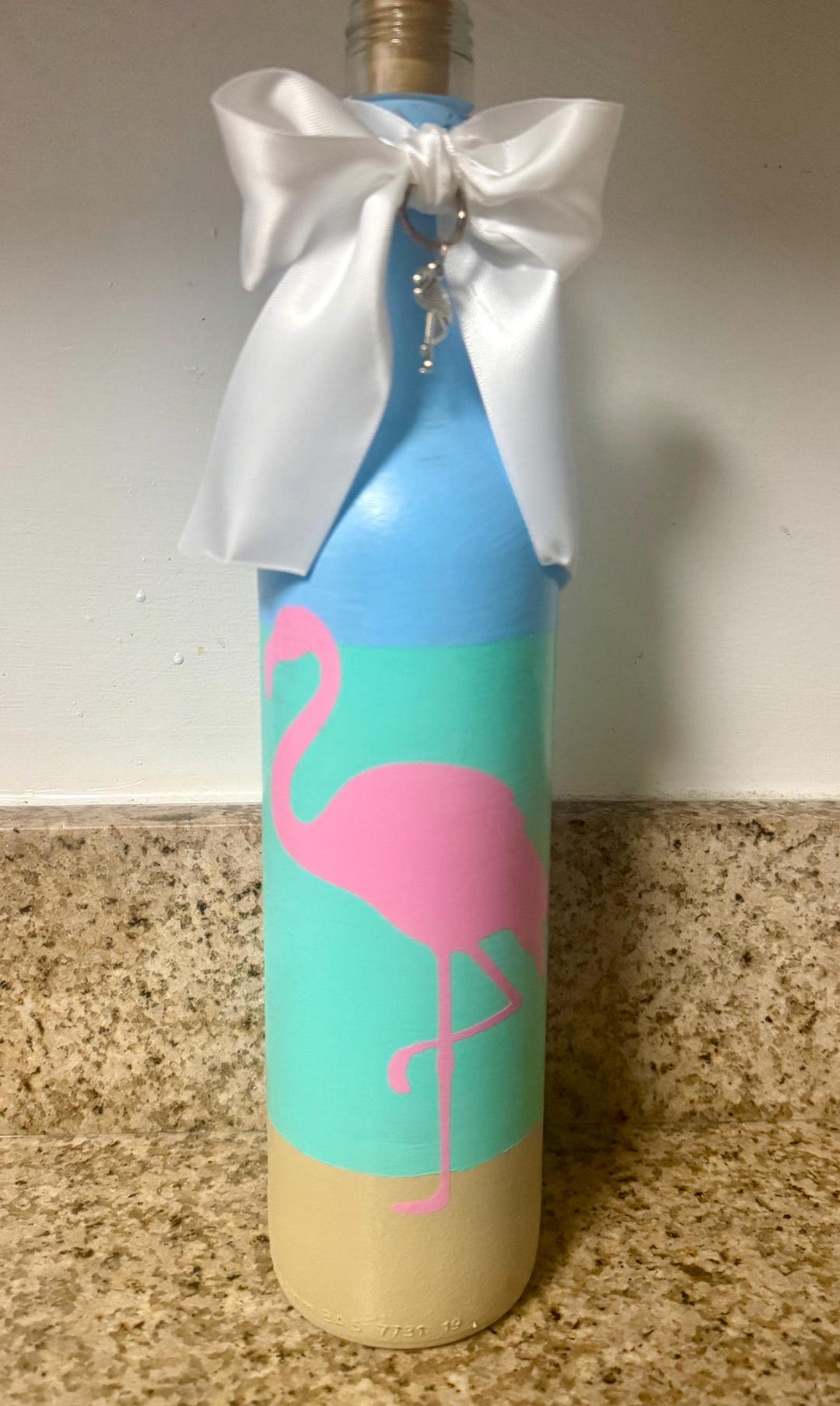 Flamingo Lighted Wine Bottle - Etsy