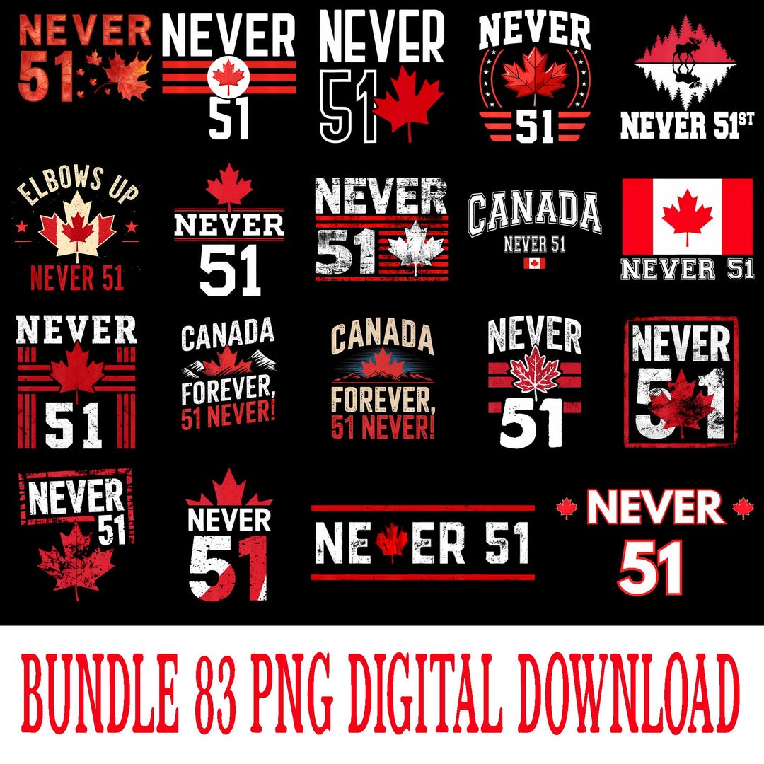 Never 51st State Canada Png, Canada Forever Png, Proud Canadian Png ...