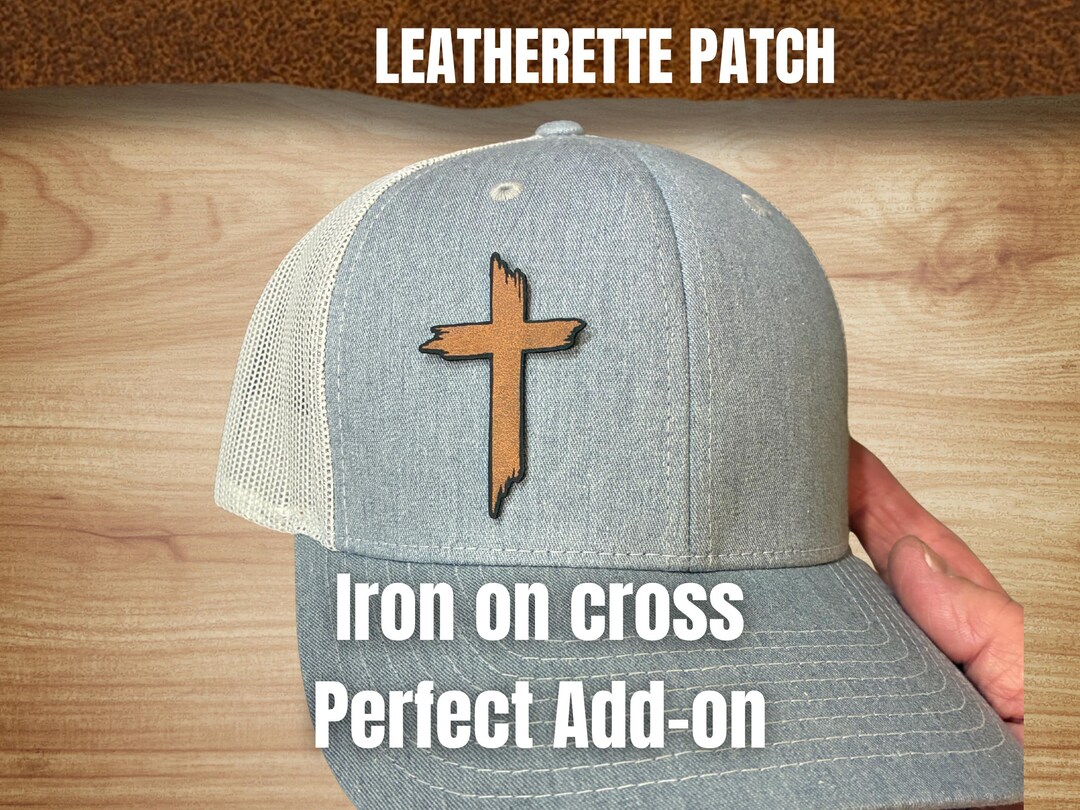 Laser Engraved Cross Patch Faux Leather Iron-on Custom Engraved - Etsy