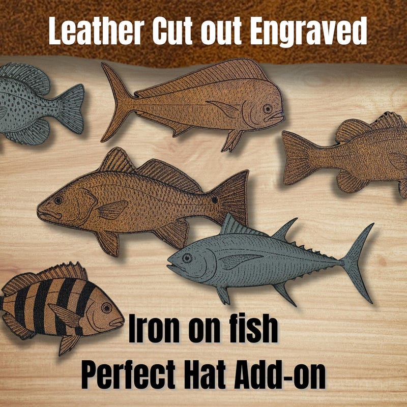 Fishing Applique - Etsy