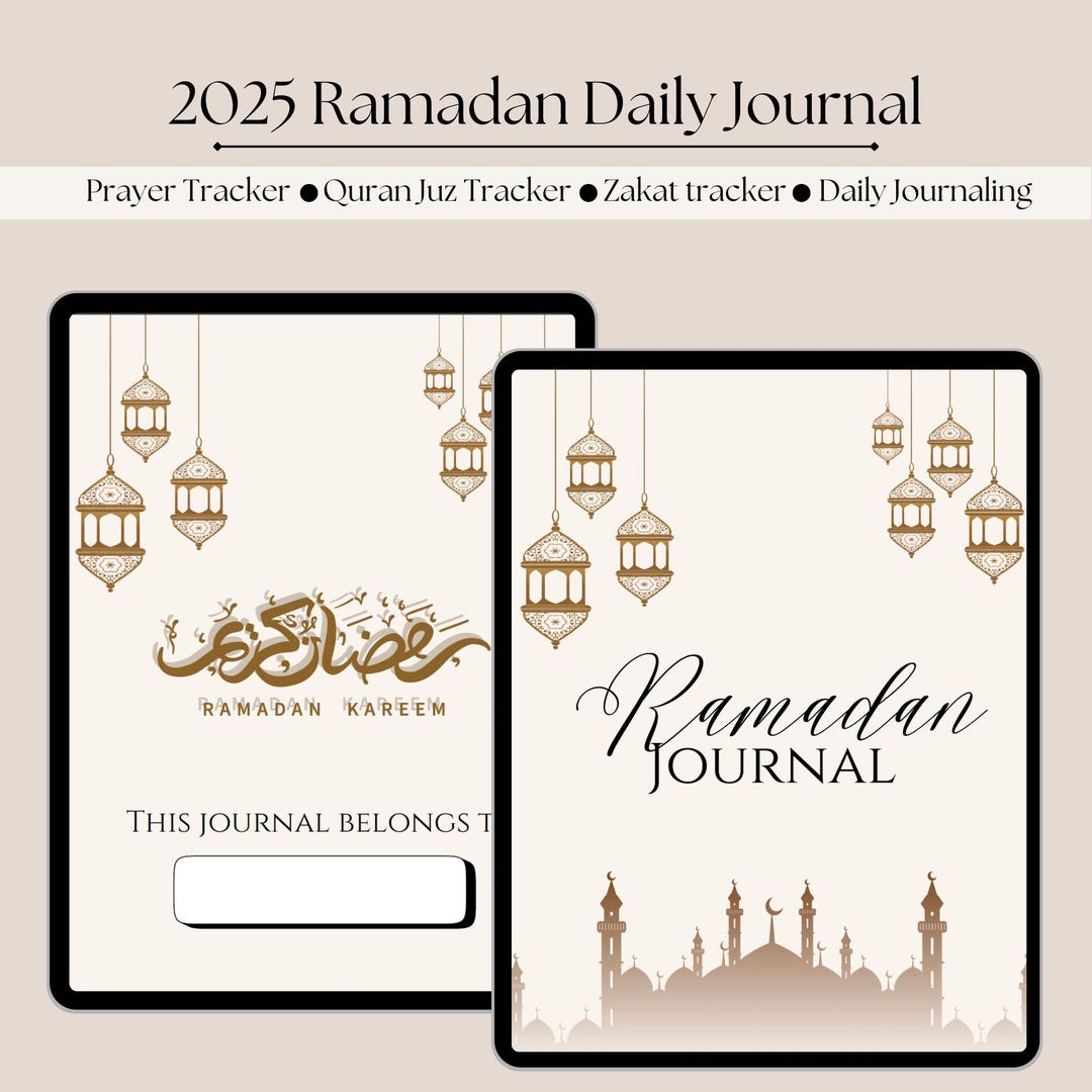 Ramadan Digital Journal, Ramadan Planner Pdf, Quran Journal and Tracker ...