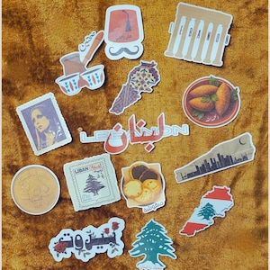 Lebanon Vintage Stickers: Retro Lebanese Travel Decals, Waterproof ...