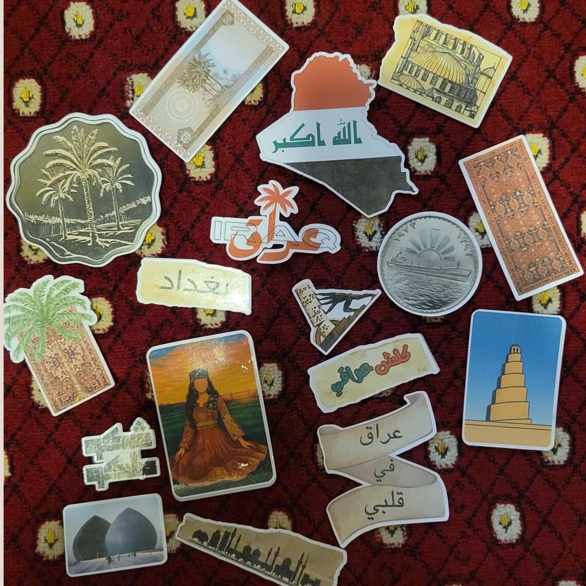 Iraqi Heritage Waterproof Stickers: Middle Eastern Vinyl Decals - Etsy