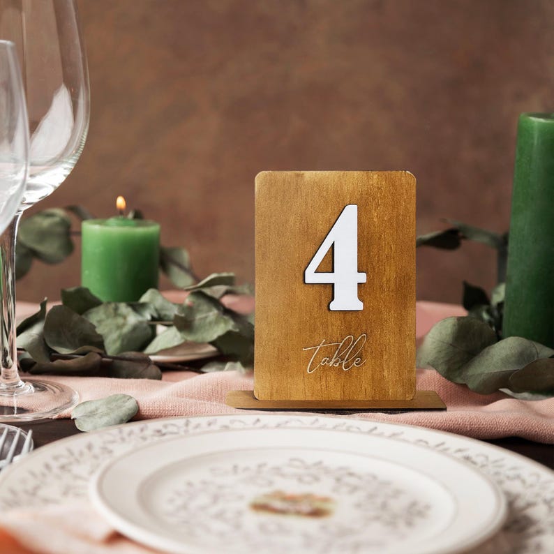 Wood Wedding Table Numbers, Rustic Wedding Wooden Table Numbers, Rustic ...