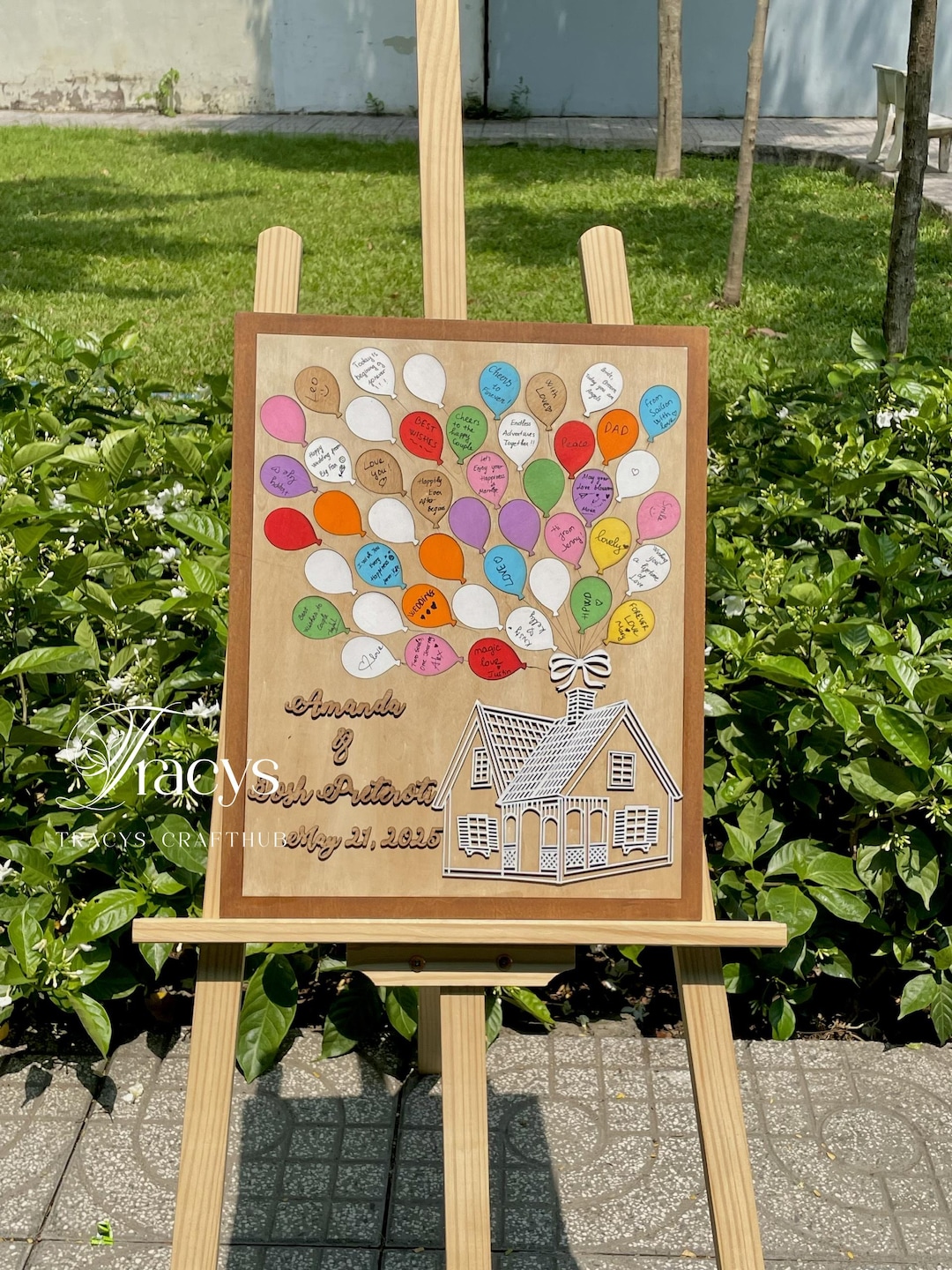 Up House Guest Book Wedding - Custom Wedding Guest Book Sign in 3D ...