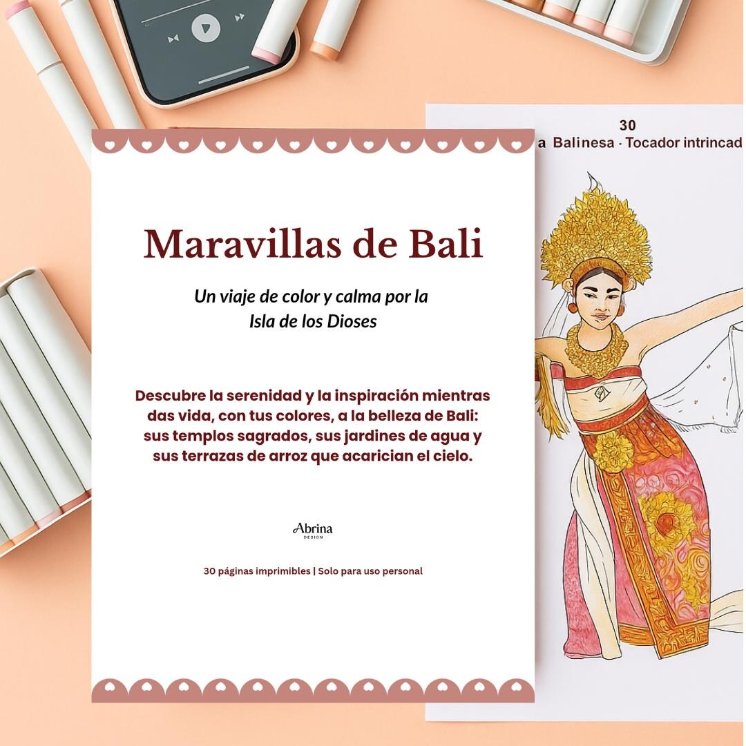 Bali Coloring Pages for Adults – Tropical Illustrations (PDF) - Etsy