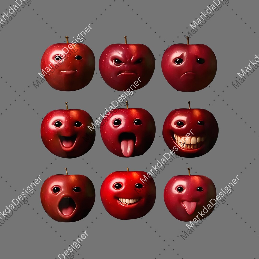 Funny AI Apple PNG, Gen Z Brainrot Meme Graphic Digital Download, Silly ...