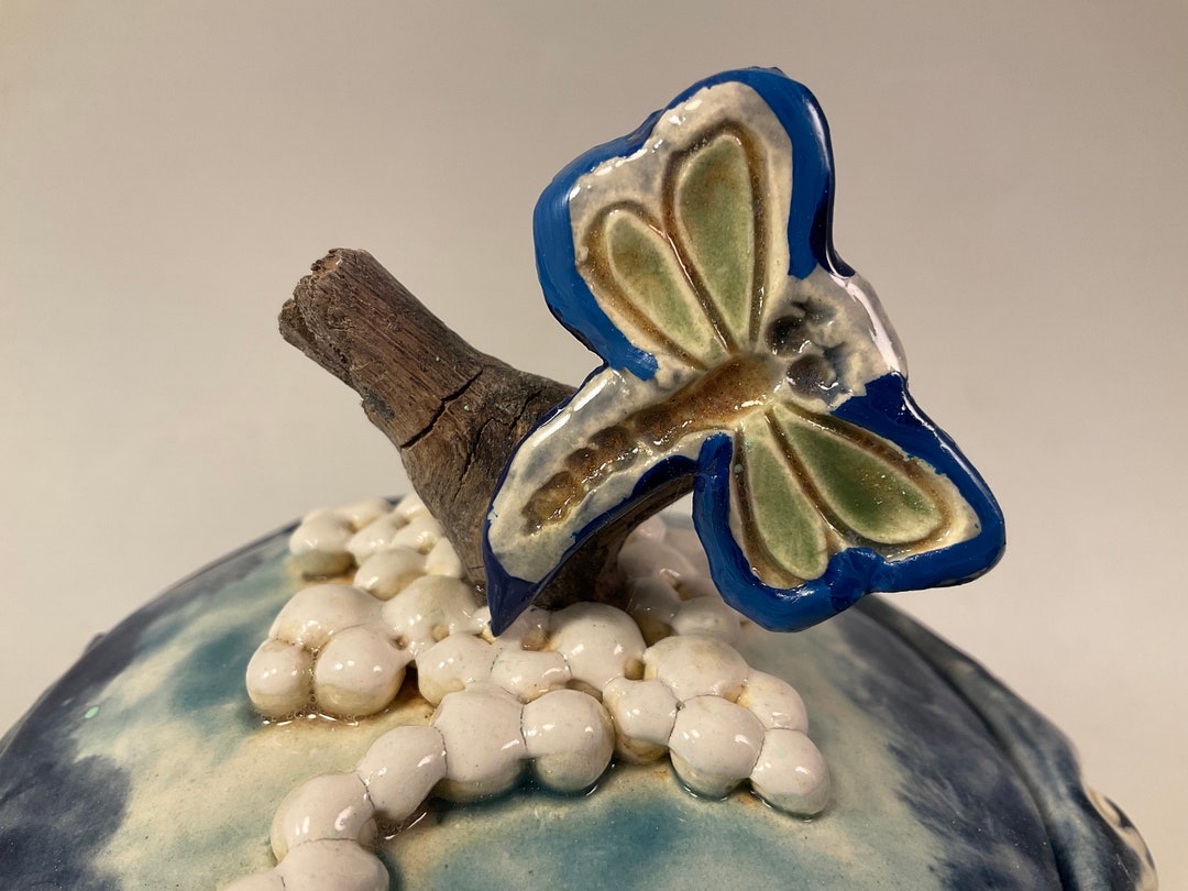 Dragonflies/dragonfly/handmade Pottery Pot/kitchen Canister/small ...