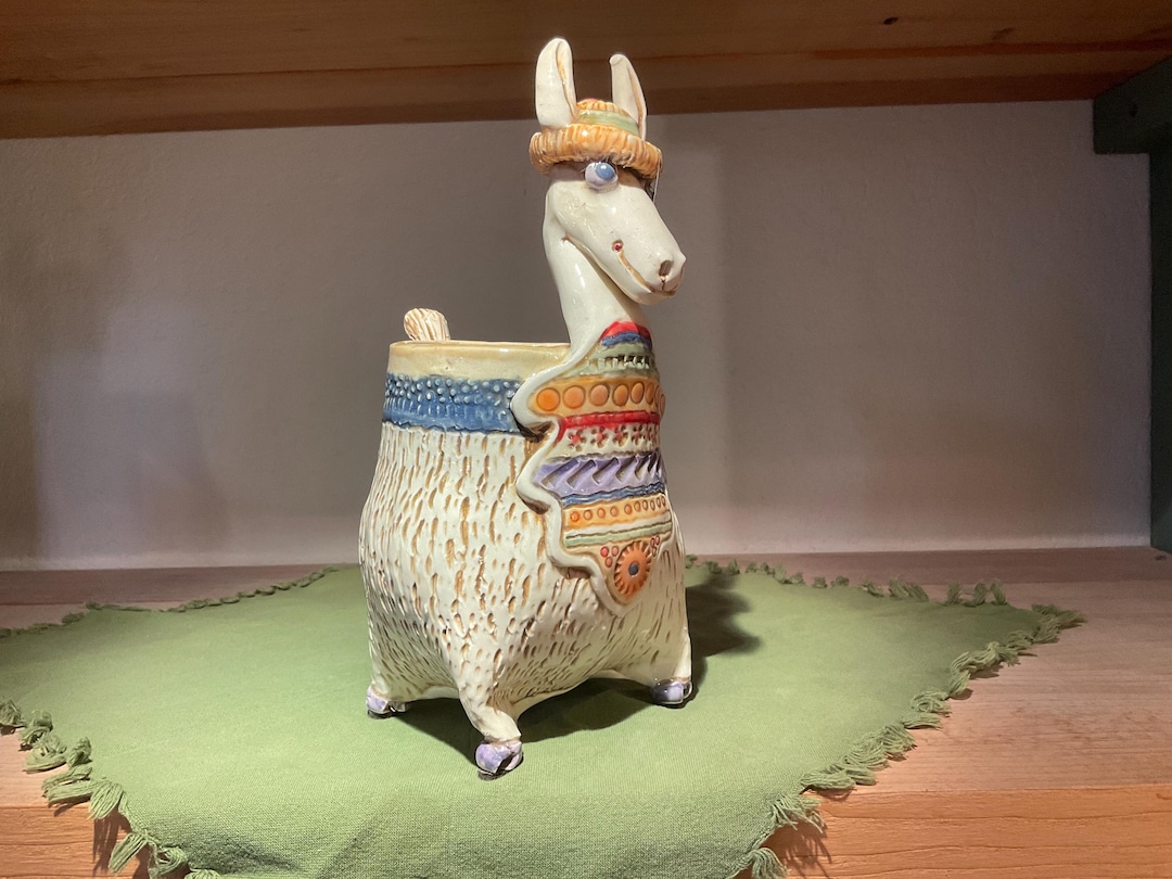 Llama/llama Pot/indoor Planter/animal Planter/succulent Planter ...