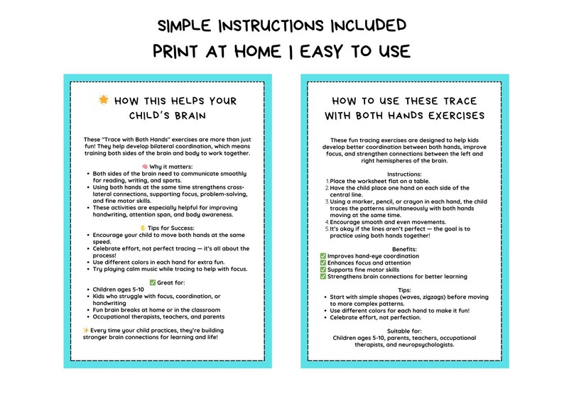 10 Printable Symmetry Worksheets for Kids | Bilateral Coordination ...