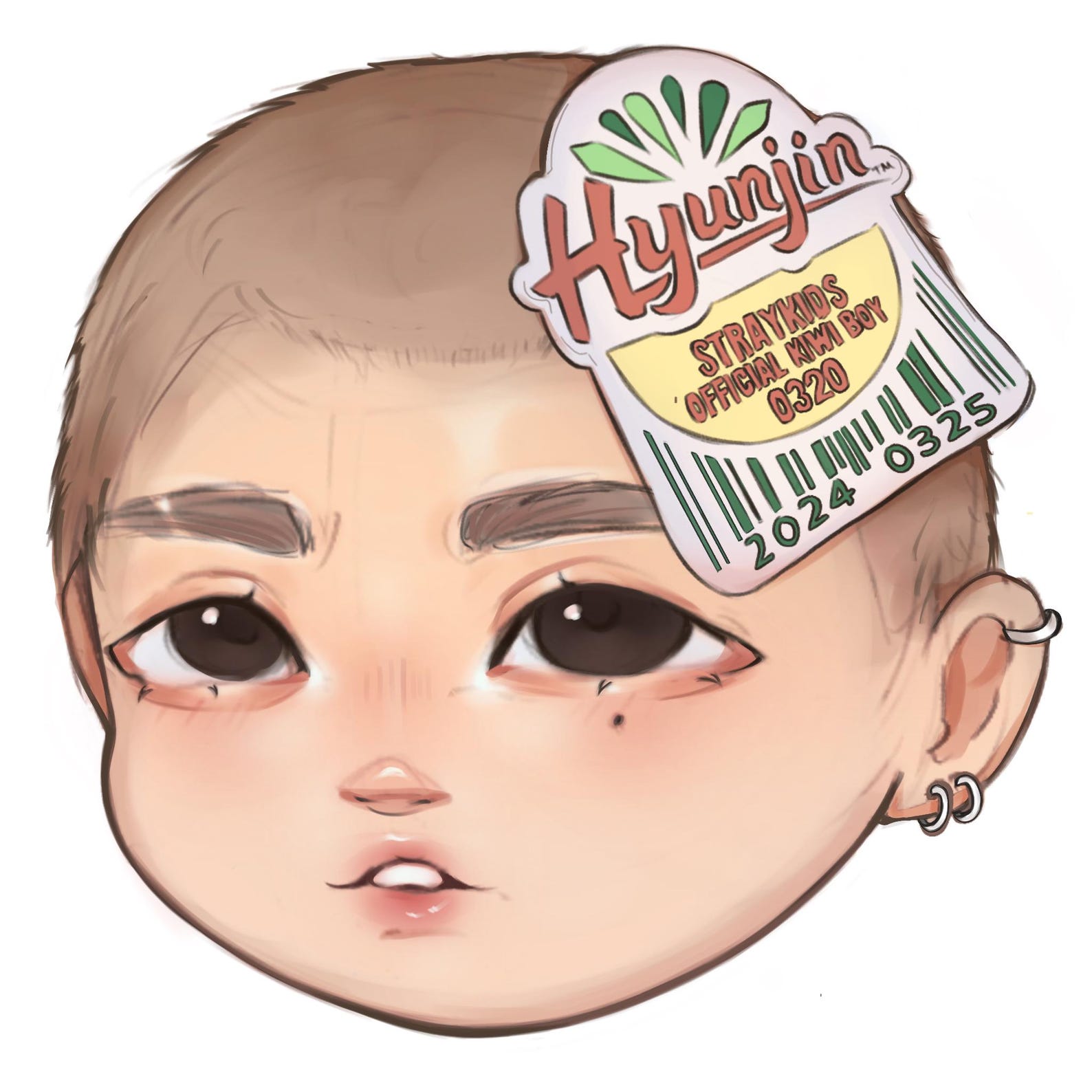 K-pop Stray Kids Hyunjin Sticker L Cute SKZ Fan Art for Stays L K-pop ...