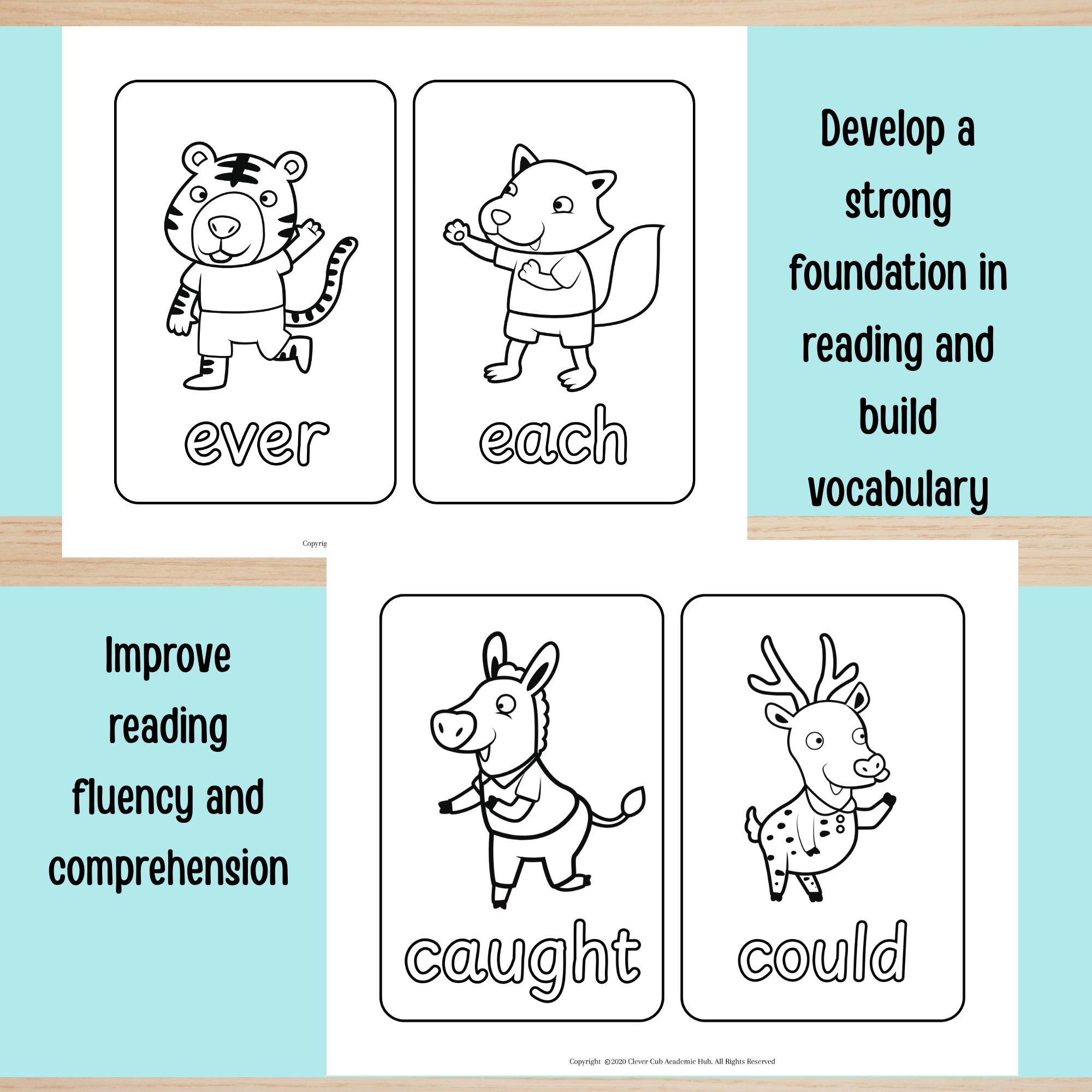 2nd Grade Sight Words Flashcards: Vocabulary Coloring Sheets, High ...