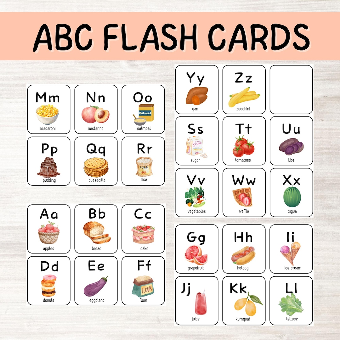 Printable A-Z Flashcards, Alphabet Flash Cards, Homeschool Alphabet ...