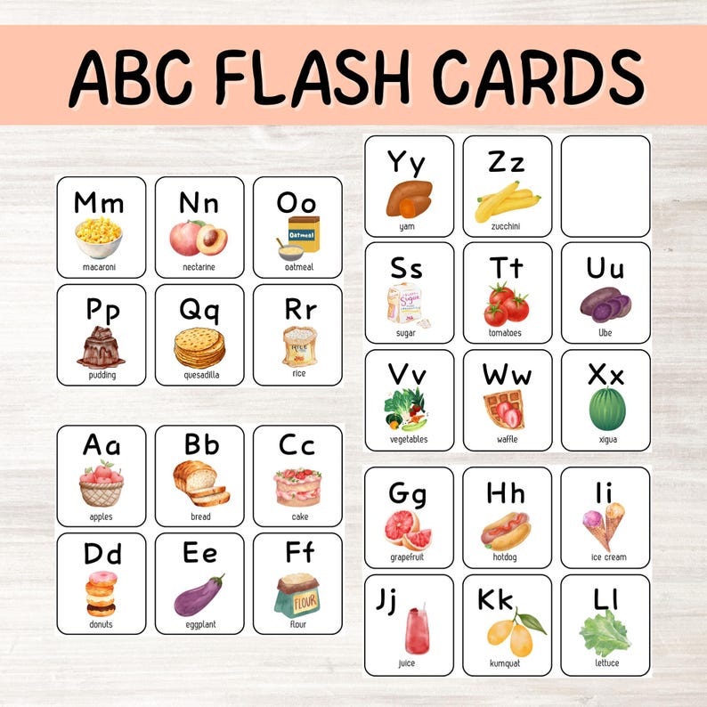 Printable A-Z Flashcards, Alphabet Flash Cards, Homeschool Alphabet ...