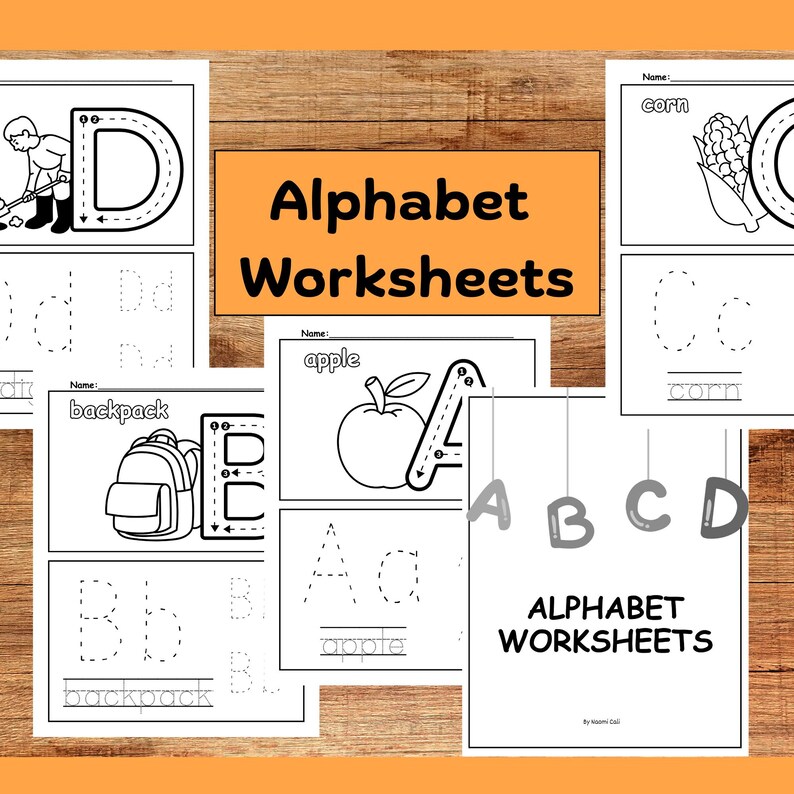 Alphabet Tracing Worksheets: ABC Letter Recognition, Coloring Pages ...