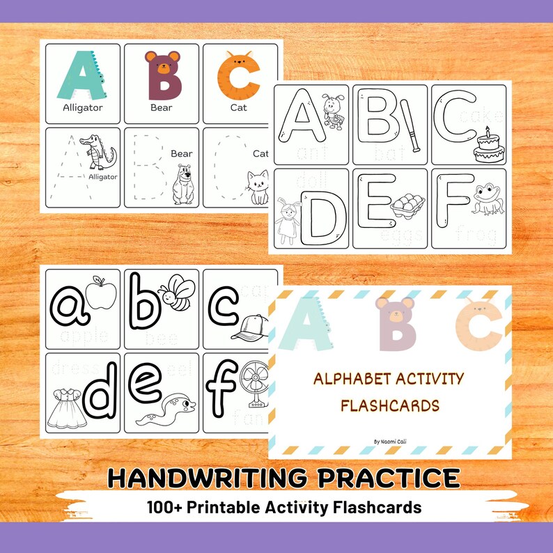 Alphabet Flashcards for Kids - Letter Recognition, Printable ABC Cards ...