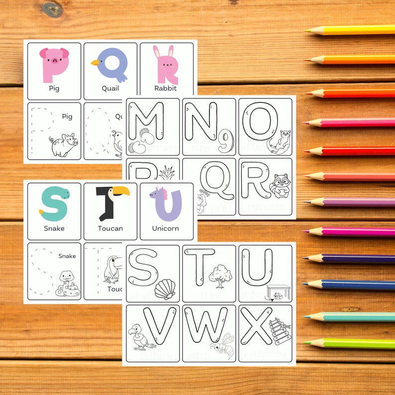 Alphabet Flashcards for Kids - Letter Recognition, Printable ABC Cards ...