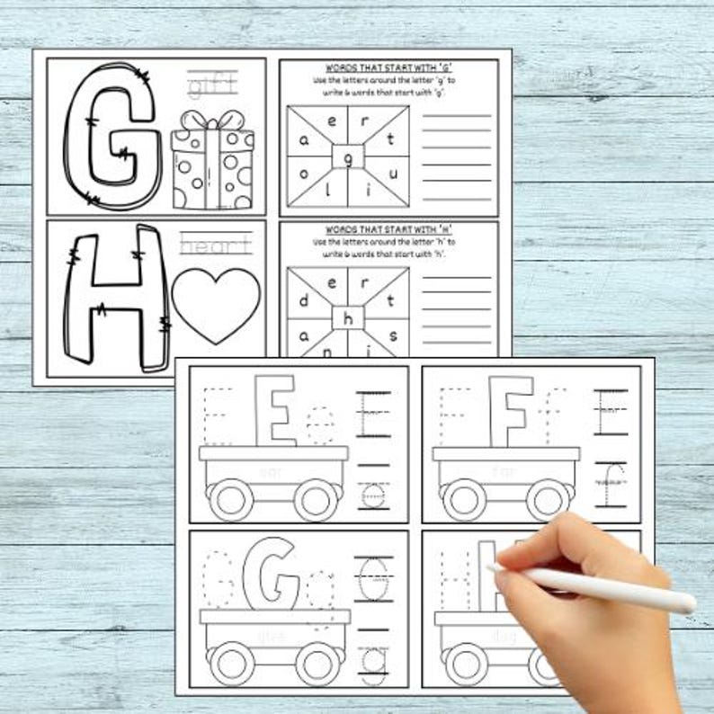 ABC Flashcards for Preschool, Unique Kids Gift, Educational Flashcards ...