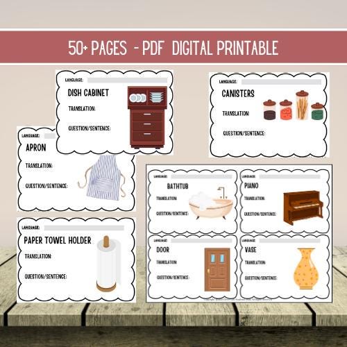 Printable Foreign Language Flashcards - Digital PDF Study Aid for ...