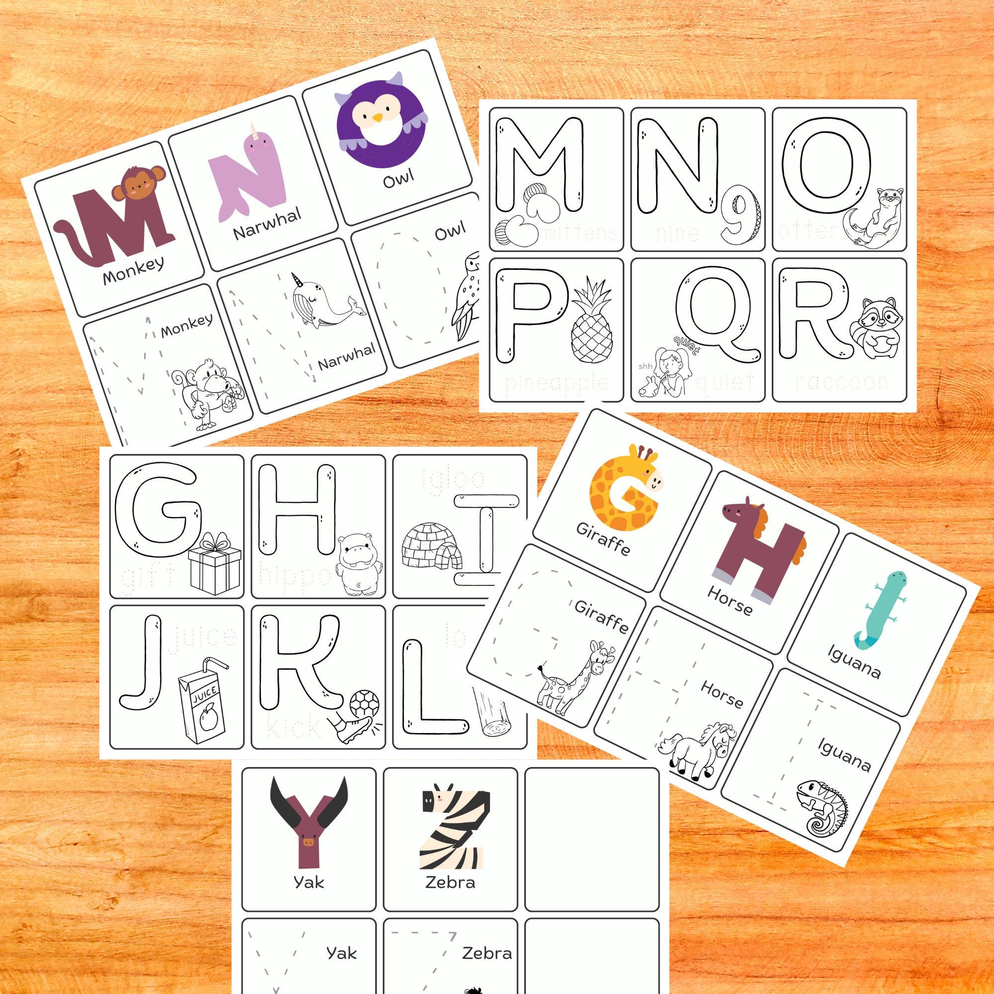 Alphabet Flashcards for Kids - Letter Recognition, Printable ABC Cards ...