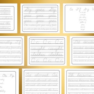 Cursive Writing Practice: Sight Words & Sentences (PDF Printable) - Etsy