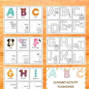 Alphabet Flashcards for Kids - Letter Recognition, Printable ABC Cards ...