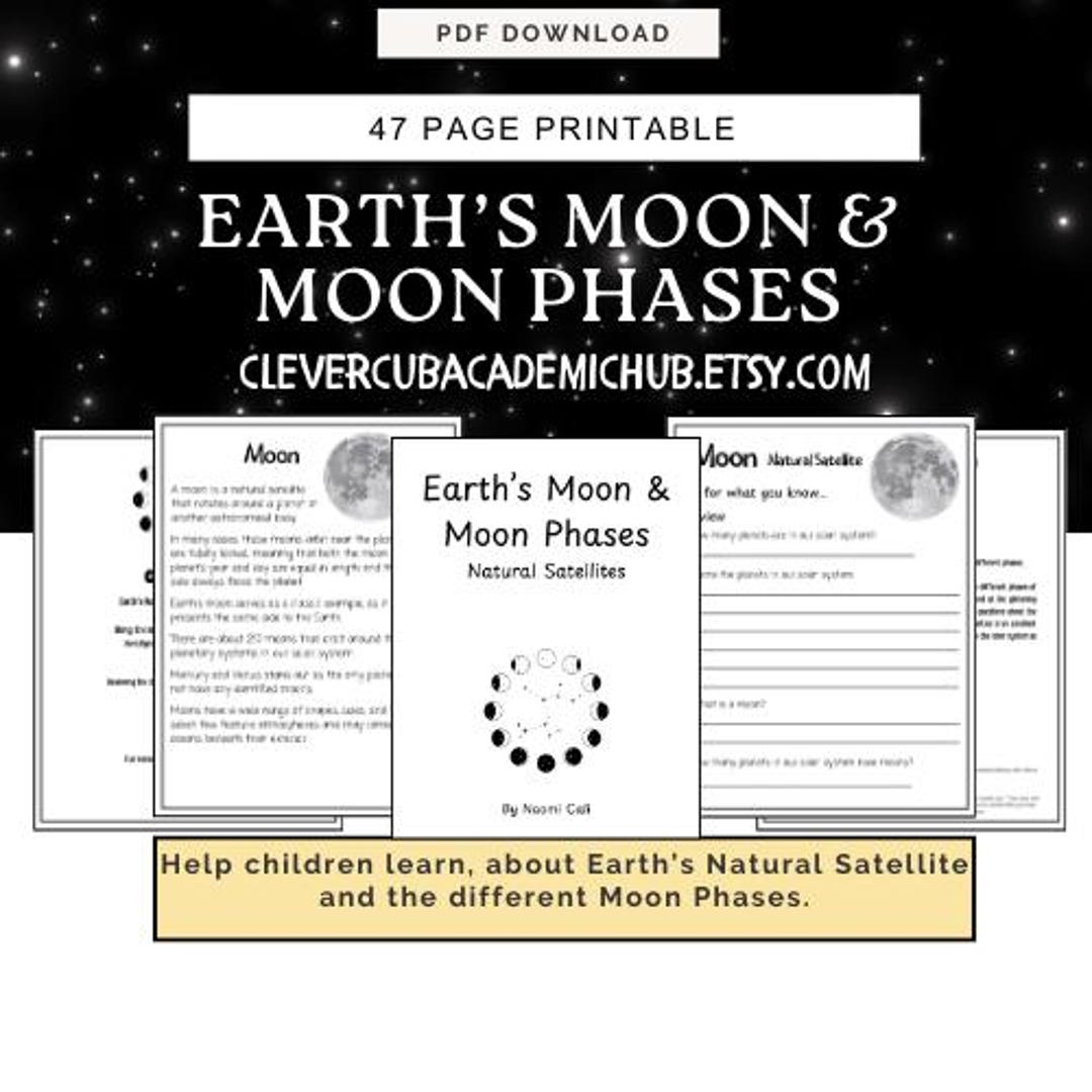 Phases of the Moon Activity Worksheets for Kids, Science Worksheets ...