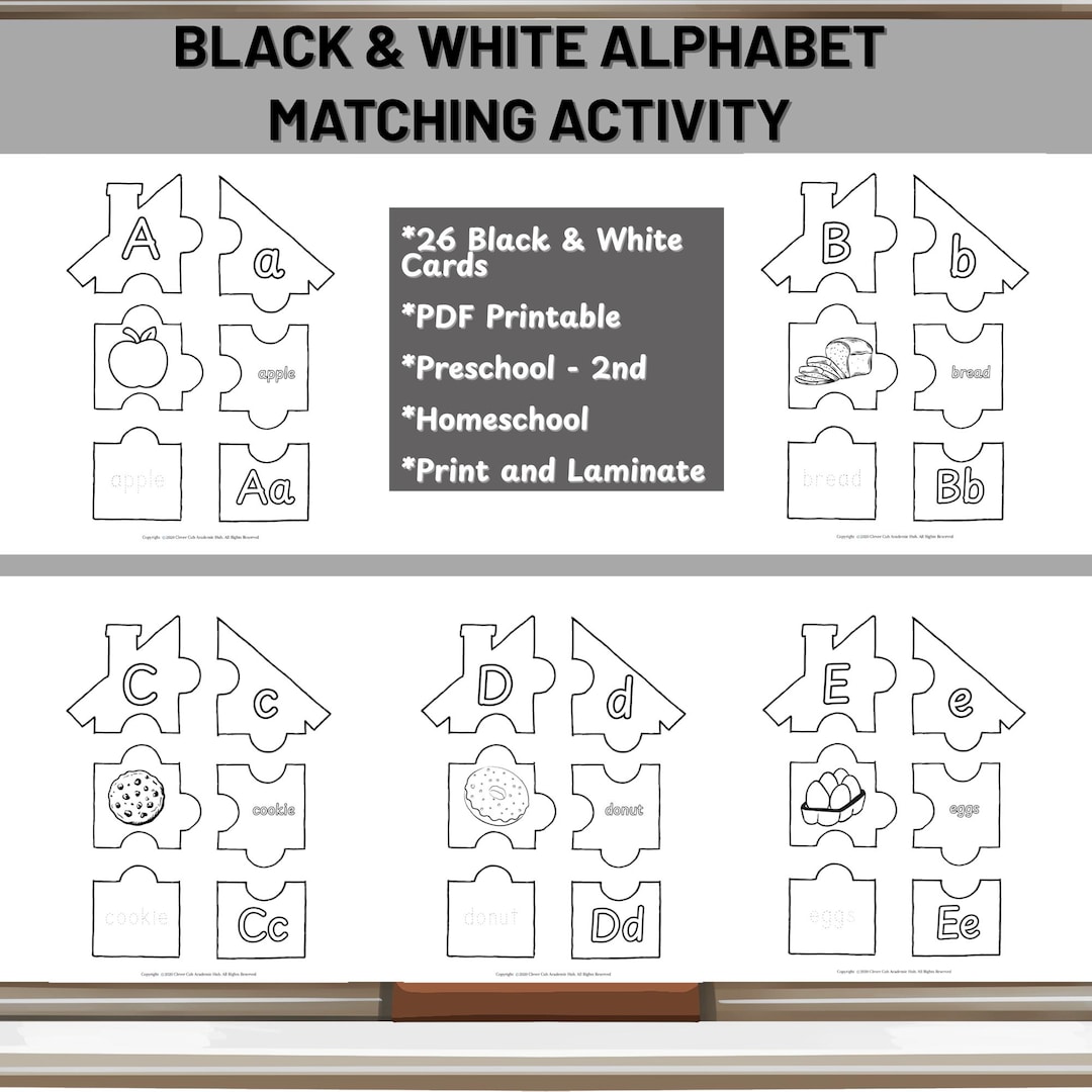 ABC Matching Cards, Alphabet Matching Printable, Alphabet Flashcards ...