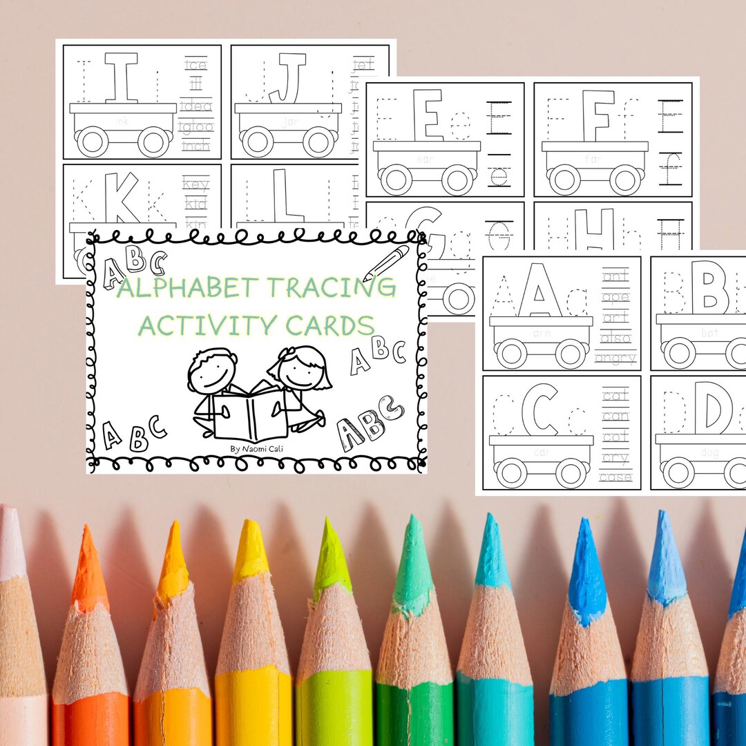 Alphabet Tracing Flash Cards, Alphabet Tracing, Coloring Flash Cards ...