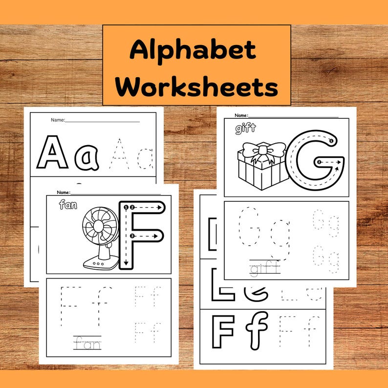 Alphabet Tracing Worksheets: ABC Letter Recognition, Coloring Pages ...