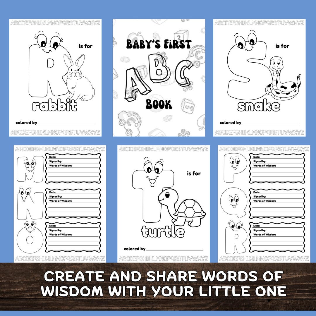 ABC Book for Babies - Printable Alphabet Coloring Pages, Baby's First ...
