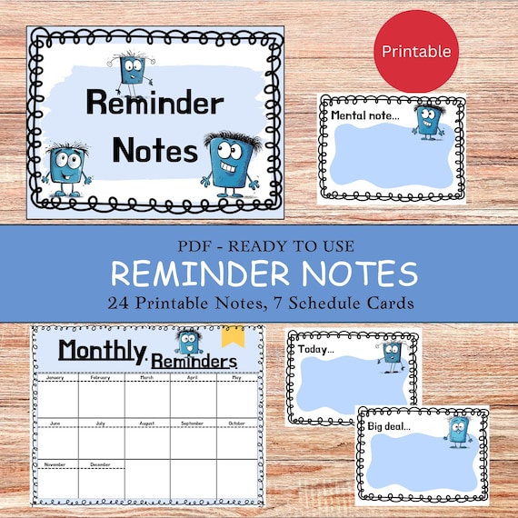 Reminder Notes Printable